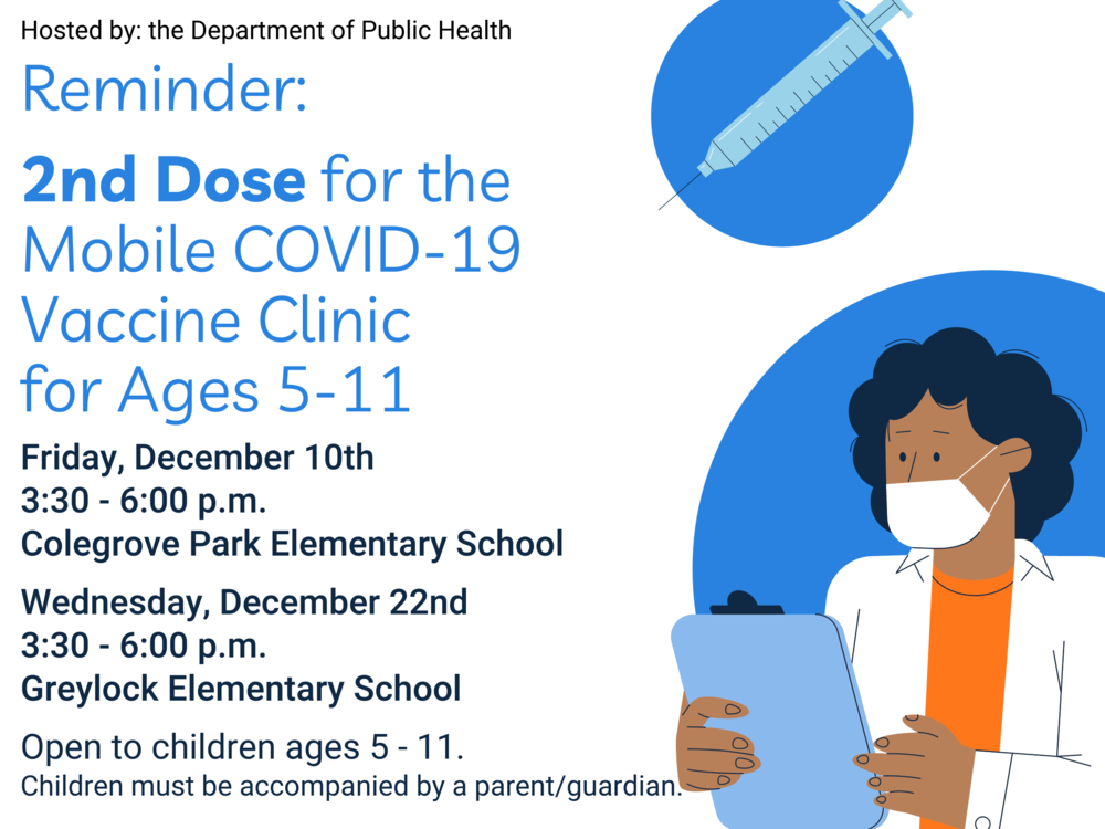 Reminder: 2nd Dose COVID-19 Vaccine Clinics | Brayton Elementary School